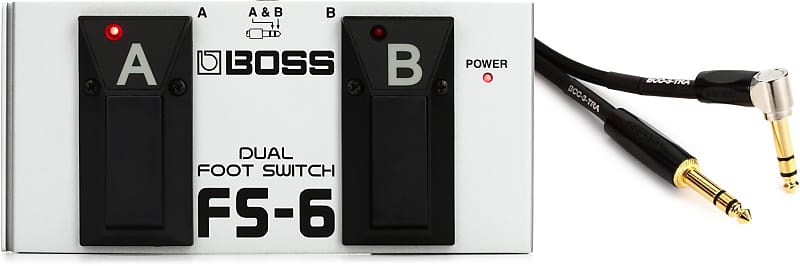Boss FS-6 Dual Foot Switch Bundle with Boss BCC-3-TRTRA TRS | Reverb