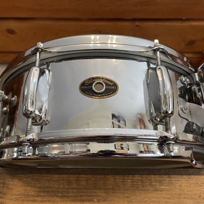 60's Slingerland Radio King 5x14 Chrome over Brass Snare Drum | Reverb