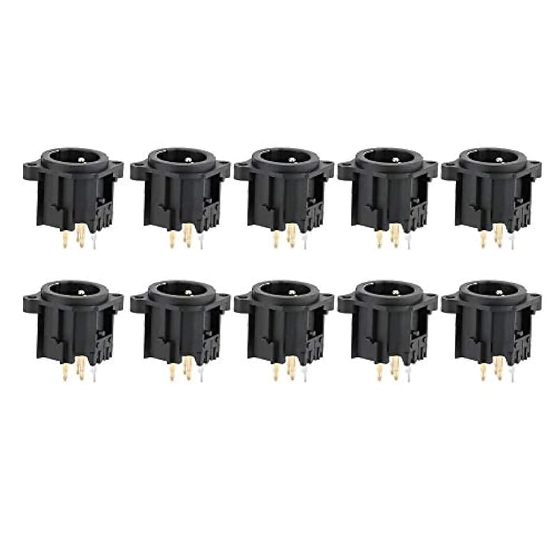 10Pcs Xlr Male Socket, 3-Core Xlr Male Socket Audio | Reverb UK