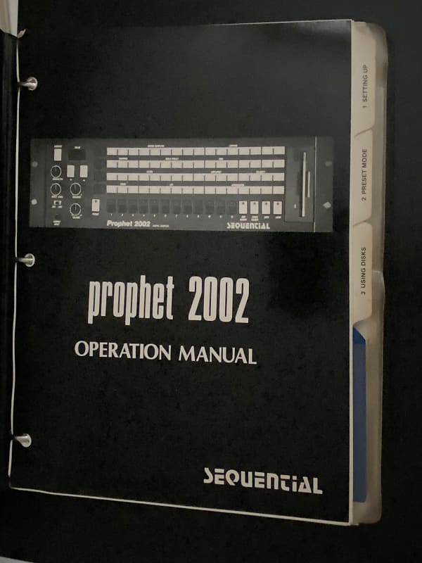 Sequential Circuits Prophet 2002 Manuale | Reverb
