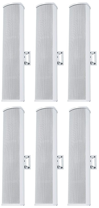 (6) Rockville WET ARRAY 4 White Line Array Speakers For | Reverb
