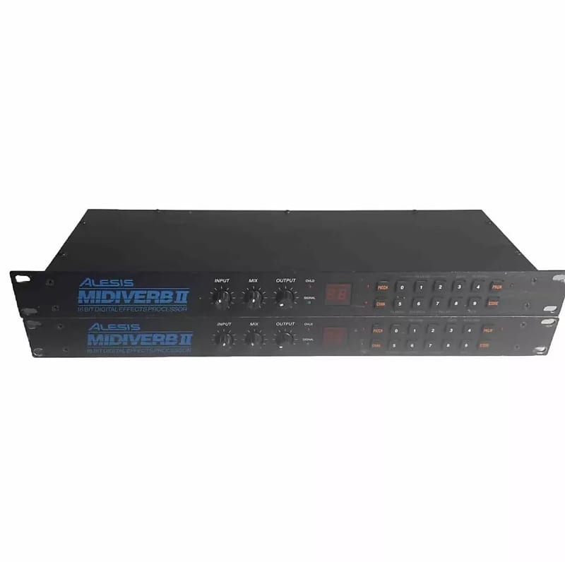 (2) Alesis Midiverb ii 16 bit Multi-Effects Processor Rack | Reverb