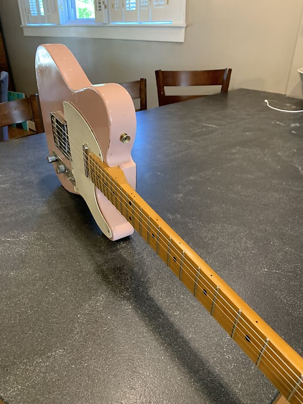 Parts caster Tele Na Shell pink (mjt) | Reverb