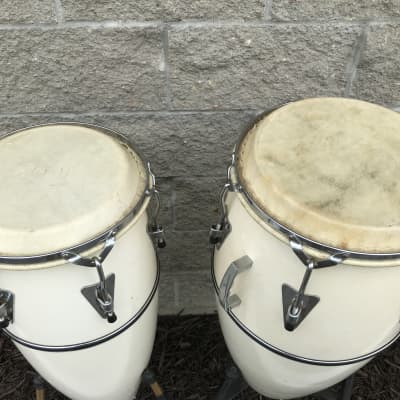 Latin Percussion Fiberglass Congas With Stands | Reverb