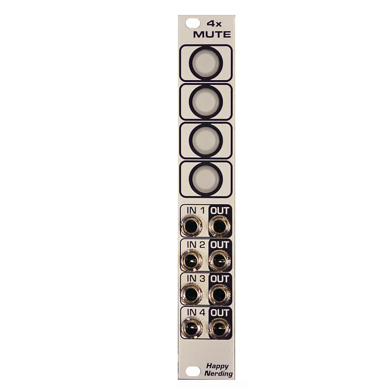 Happy Nerding 4xMUTE Eurorack Mute Module (Silver) | Reverb Canada