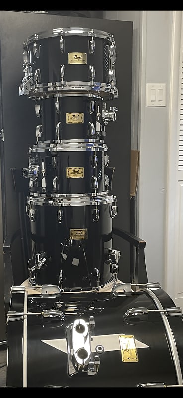 PEARL MRX MASTERS CUSTOM EXTRA MAPLE 2000’s Black gloss | Reverb