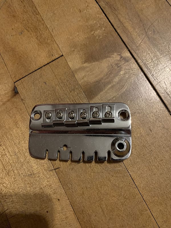 Fender Bronco vintage tremolo bridge top w saddles 1970 USA | Reverb