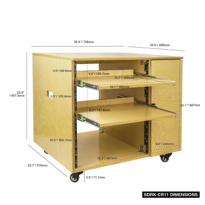 SDRK-CR11 | DIY 11U Plywood Studio Rack with Slide-Out Trays, | Reverb