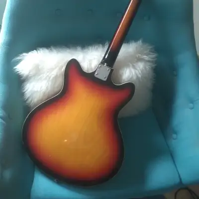 Teisco Kimberly 335 Style Semi-hollow Guitar 1970s Sunburst | Reverb