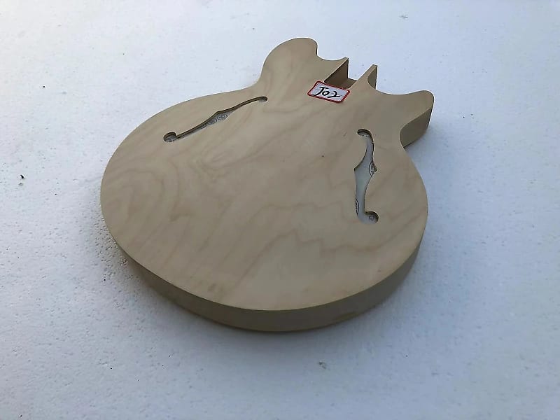 Unfinished 4 String Semi Hollow Jazz Bass Body DIY Project | Reverb