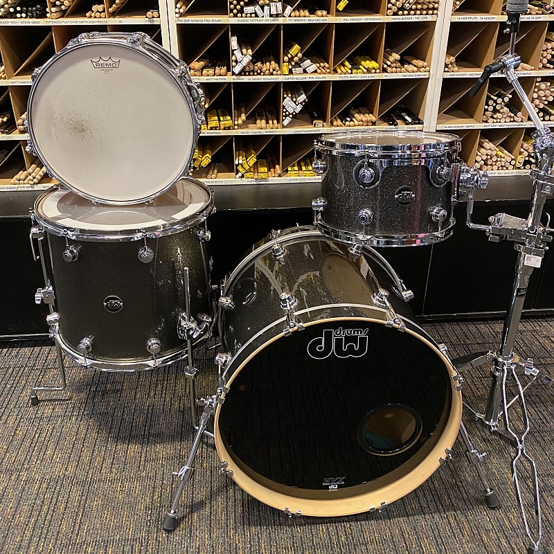 DW Performance 4 Piece Shell Pack - Pewter Sparkle | Reverb