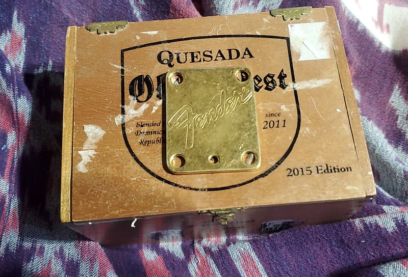 Fender script logo neck plate with micro tilt adjustment 80's | Reverb