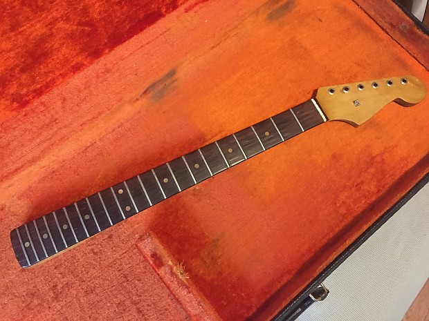 Vintage Fender Stratocaster Neck 1962 1963 Pre CBS Clay Dot | Reverb