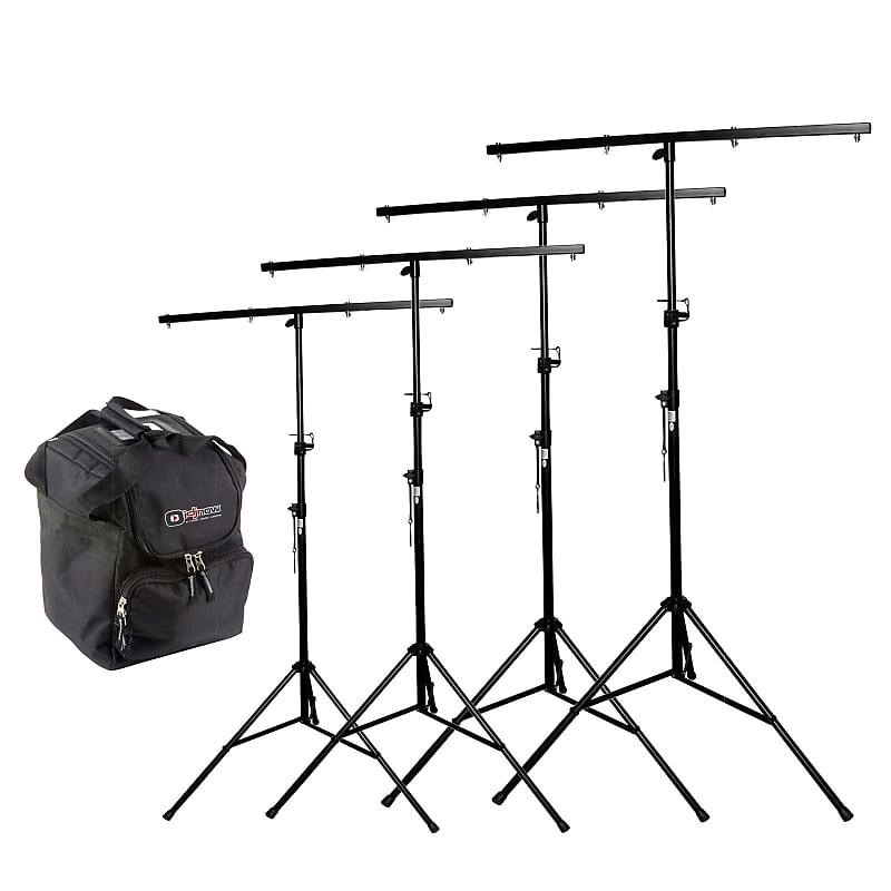 ProX Portable DJ 9FT T-Bar Lighting Stands w Square Bars 4 | Reverb
