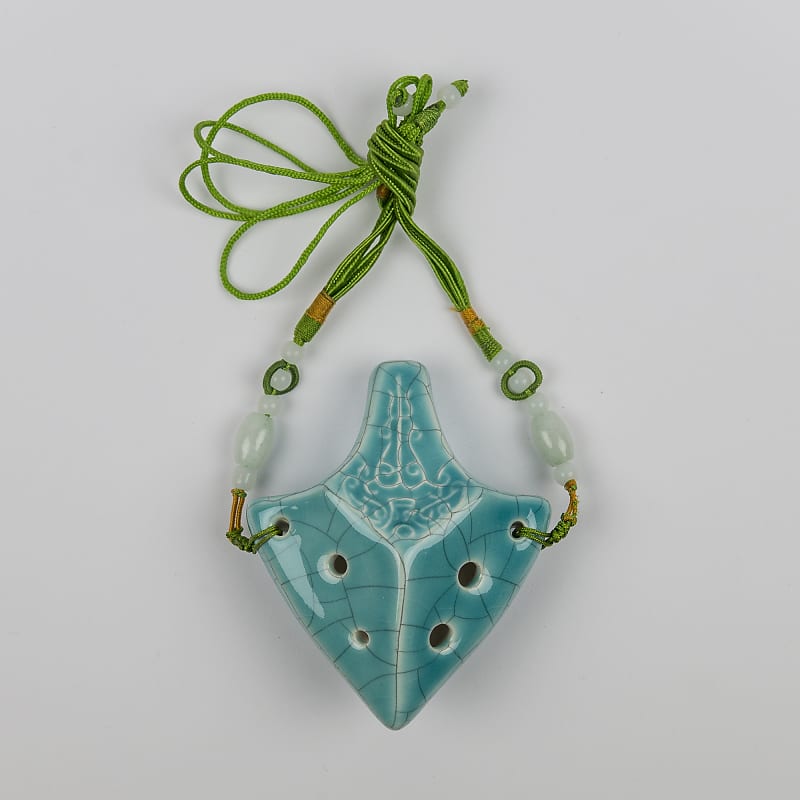 Songbird Spearhead Soprano C Ocarina in Jade Crackle | Reverb