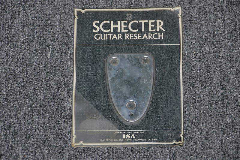 Schecter Guitar Research Neck plate 1980's - Silver NOS | Reverb