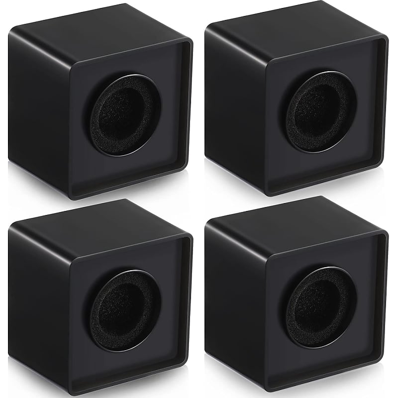4 Pcs Microphone Flag Station Portable Square Cube Shaped Mic | Reverb