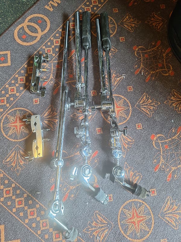 Pearl 3 Gyro cymbal arms and 2 clamps | Reverb