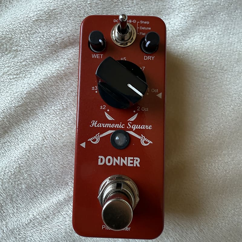 Donner Harmonic Square Pitch Shifter Octave pedal 2021 - Red | Reverb