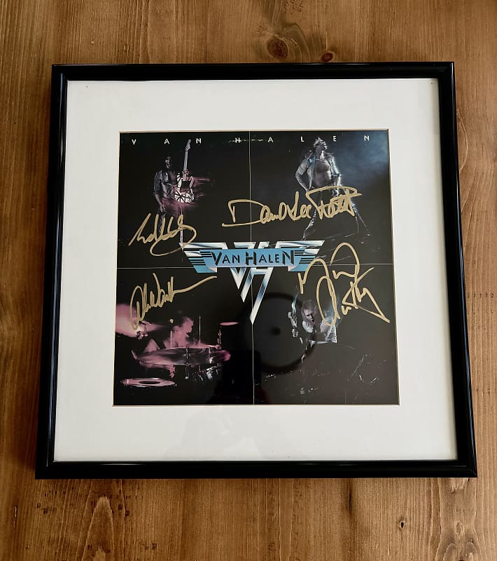 Van Halen Autographed Signed Album Cover Framed VH1 All | Reverb