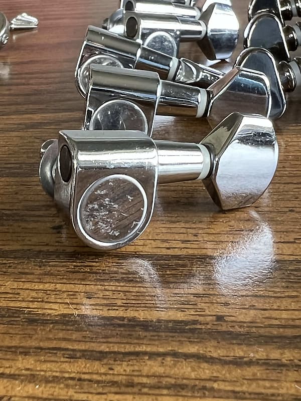 Genuine Fender Squier Tuners - 6-in-line Tuning Machine Heads | Reverb