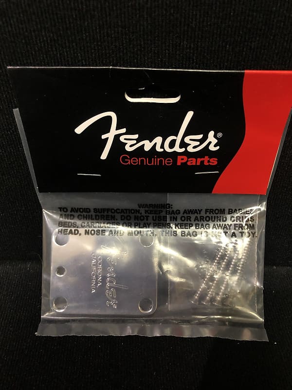 Fender Neck Plate "Corona California" w/ 4 Screws Mint In | Reverb