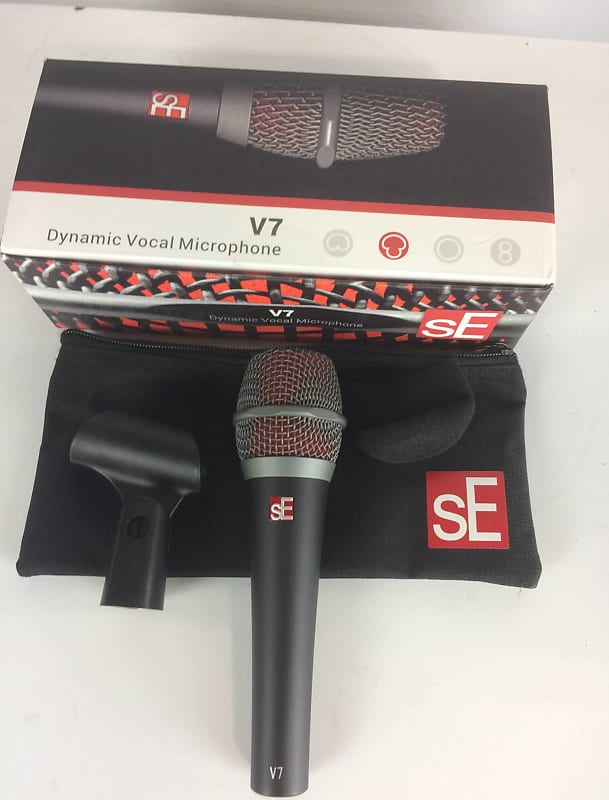 sE Electronics V7 Dynamic Vocal Microphone, Black/Silver | Reverb