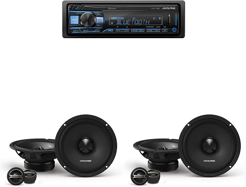 Alpine UTE-73BT Multimedia Receiver + 2 Pair DM-65C-G 6.5" | Reverb