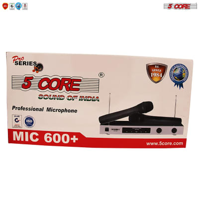 5Core VHF Dual Channel DIGITAL PRO Wireless Microphone System | Reverb