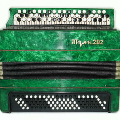 Russian Bayan Chromatic Button Accordion Tula 202, Tulskiy | Reverb