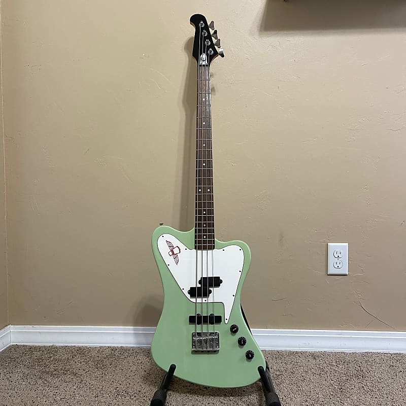 Rare 90's Non-Reverse Epiphone Thunderbird Bass Sea Foam | Reverb