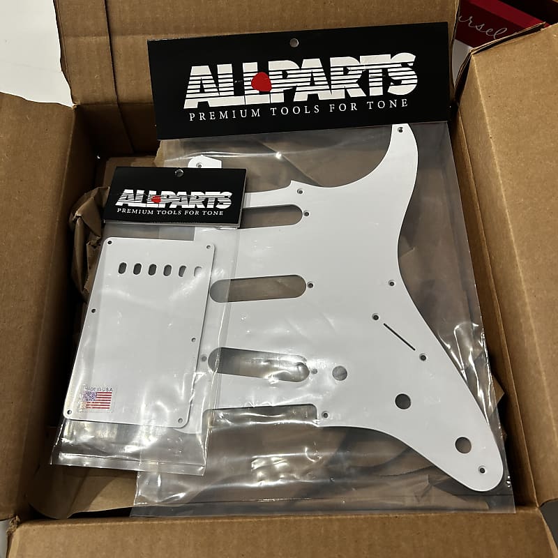 Allparts Pickguard and Backplate - White | Reverb