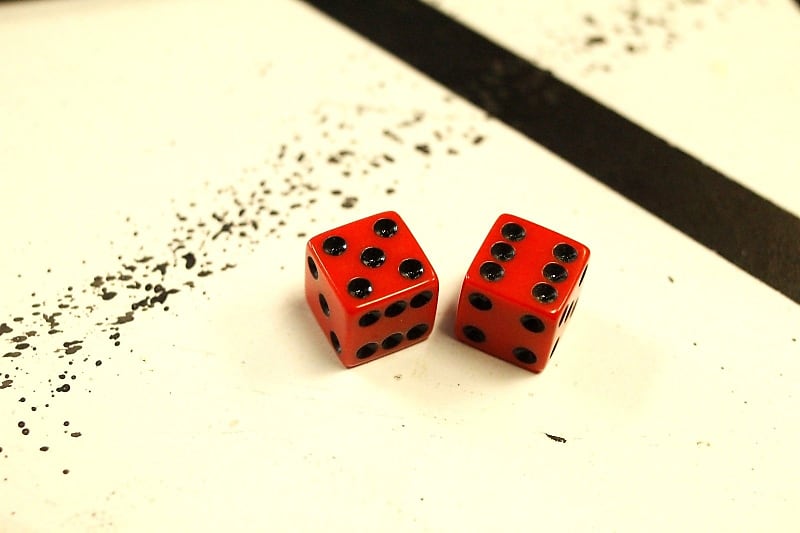 2 Red w/ Black Pips Dice Volume & Tone Control Knobs for all | Reverb