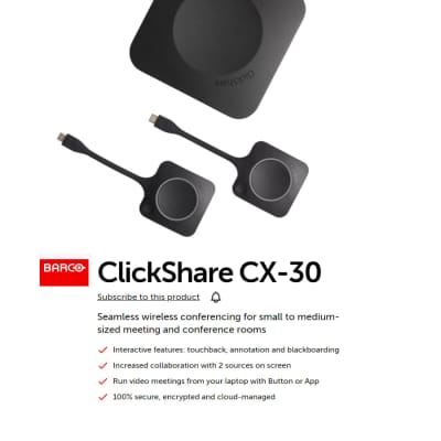 Barco ClickShare CX-30 2022 - Black | Reverb