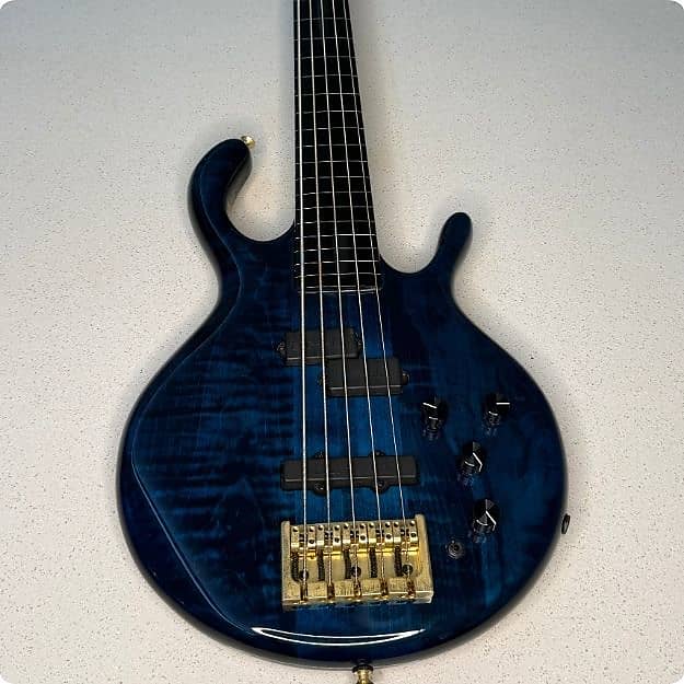 Pedulla MVP5 Pentabuzz Arctic Blue AAA Flame Maple Late Mike | Reverb