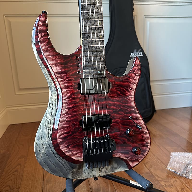 Kiesel Osiris Headless Guitar - Red Artic Quilt Top | Reverb