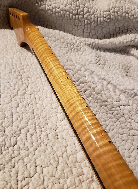 USA made ,Beautiful Roasted flame maple neck,Made to fit a | Reverb