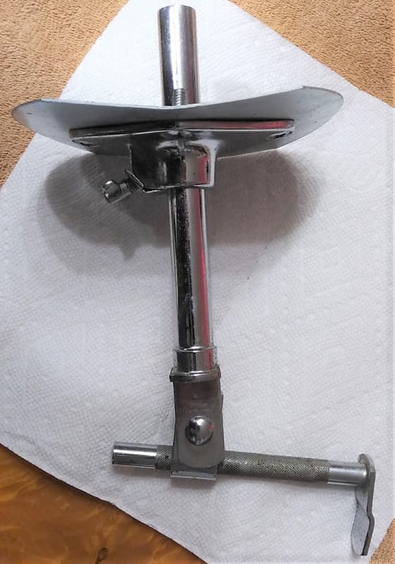 Unknown Vintage spade 1 tom mount on single post with bass | Reverb