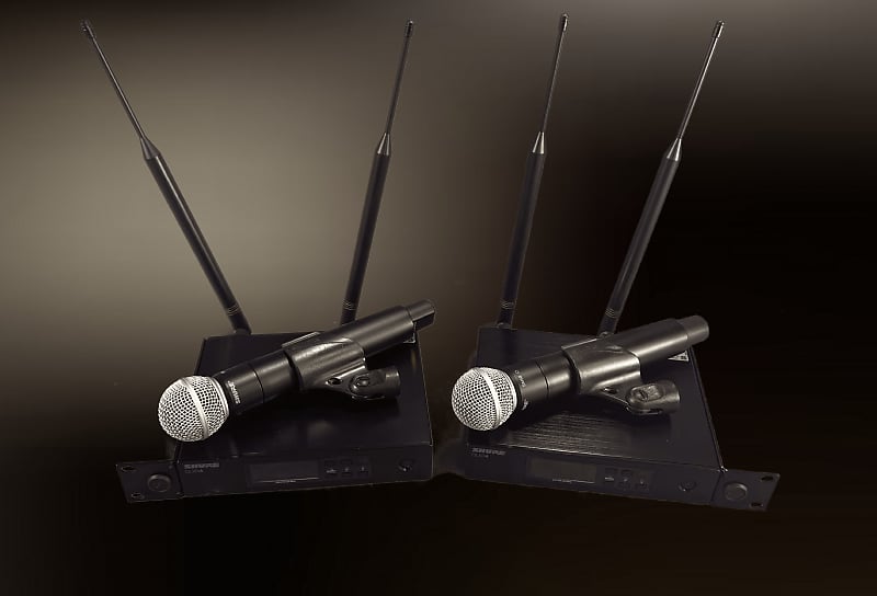 Two - Shure QLXD4 Hand Held Mic System w/SM-58 Mics | Reverb