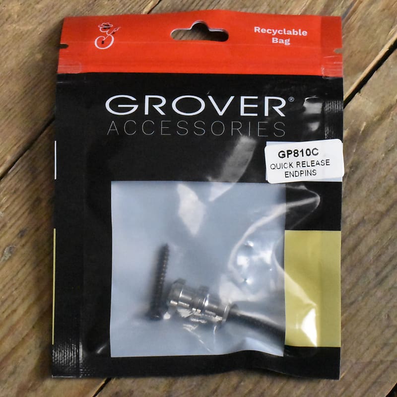 Grover Chrome Button Set for Straplock | Reverb