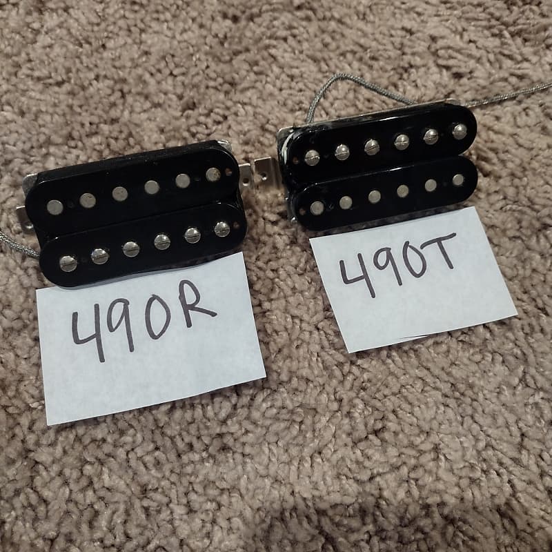 Gibson 490R & 490T Humbucker Pickups 2008 Black | Reverb