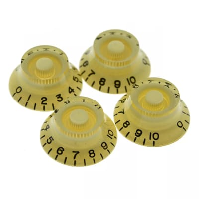 Cream Top Hat Bell Knobs for Gibson® - 24 Fine Spline Guitar | Reverb