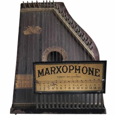 1920's Marxophone Vintage Antique Zither Spring Harp Keyboard | Reverb