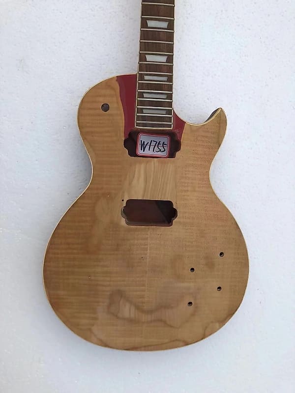 Tiger Maple Top Guitar LP Les Paul Style Body and Neck DIY | Reverb