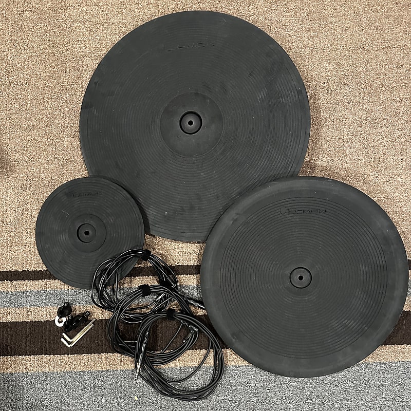 Lemon E-Cymbals 18” Triple Zone Ride, 15" Dual Zone China, | Reverb