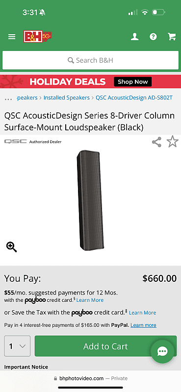 QSC AD-S802T 2020 - Black | Reverb
