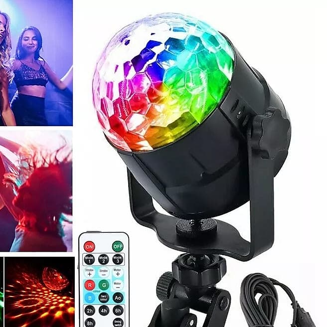 Voice Activated Rgb Rotating Disco Light Crystal Magic Ball | Reverb
