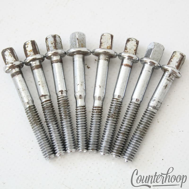 Gretsch 8x 1 5/8"Tension T-Rods Snare/Tom Drum Chrome | Reverb