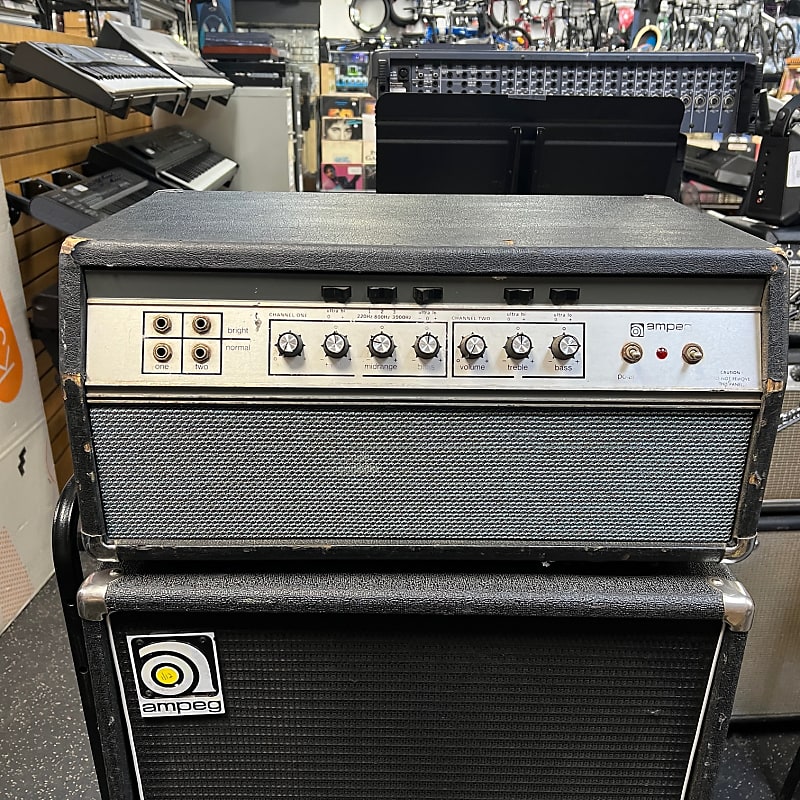 Vintage 1974 Ampeg SVT Bass Amp Amplifier All Tube Head | Reverb
