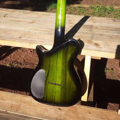 Kiesel SCB7 2015 - Translucent moss green on black limba | Reverb